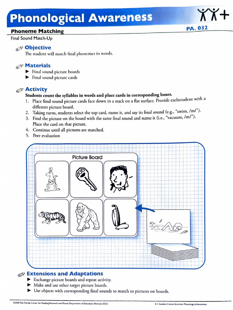 Final Sound Matching Activity | PDF