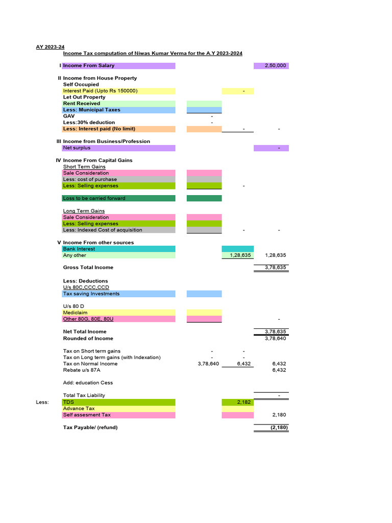 Computation | PDF | Taxes | Income
