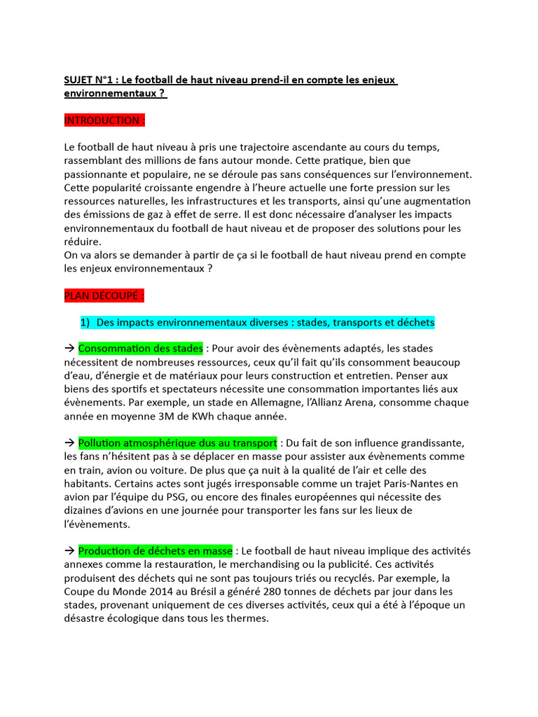 Sujet 1 Imprimer | PDF