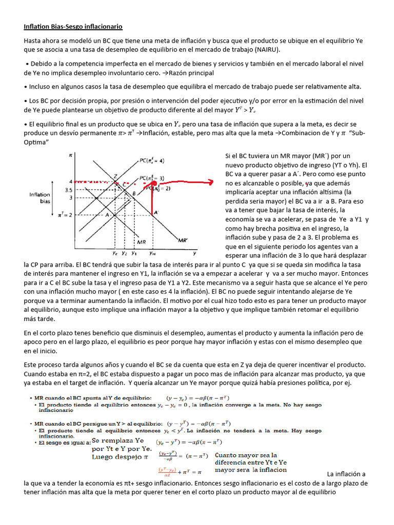 Inflation Bias e Inconsistencia Dinamica de MR | PDF | Inflación | Tipo ...