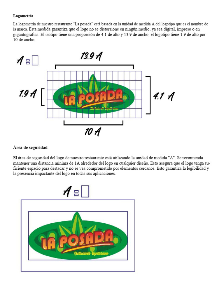 Medidas y Área de Seguridad del Logo | PDF