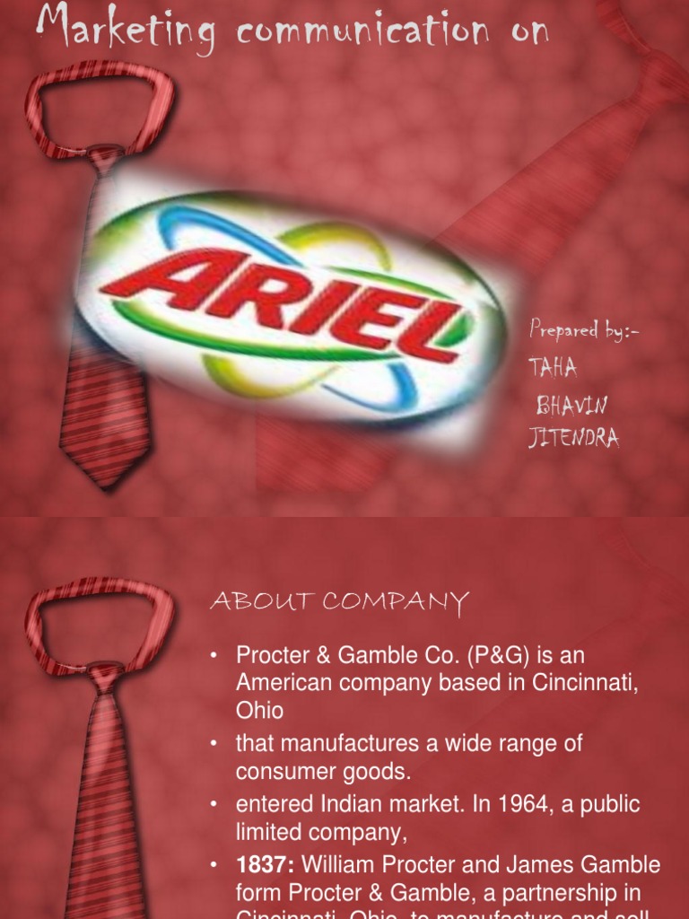 Ariel Presentation | PDF | Procter & Gamble | Marketing