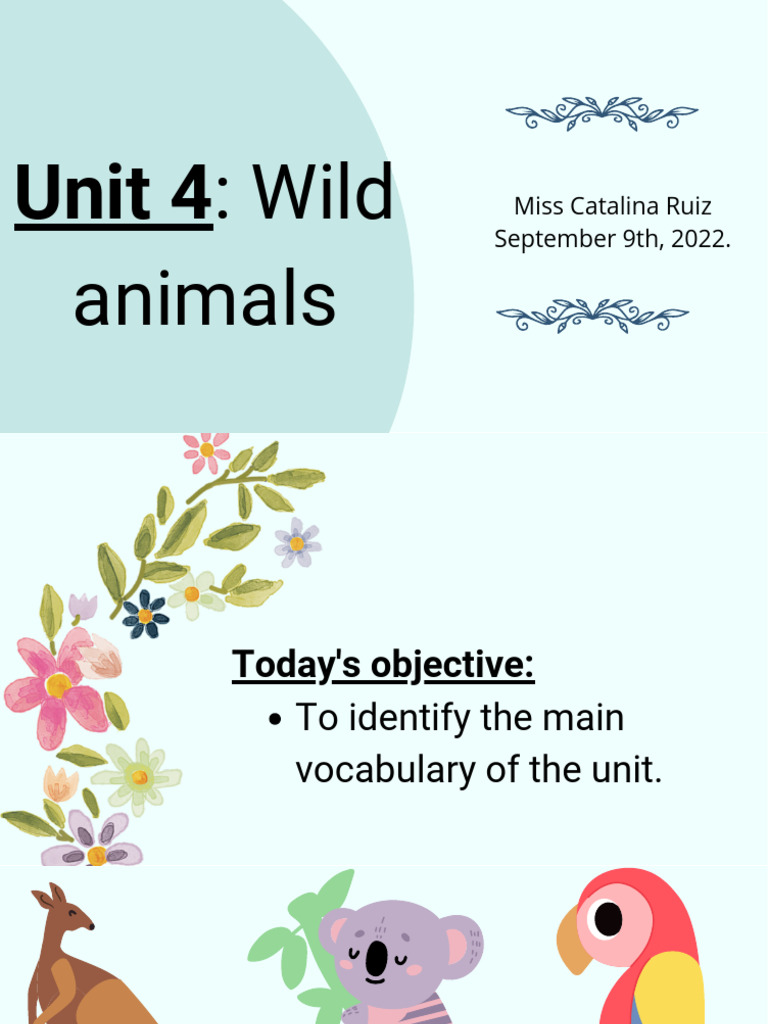 Wild Animals Vocabulary and Comparatives | PDF