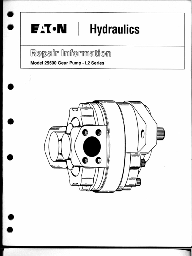 Eaton Gear Pump l2 Series Repair Information Model 2550 07 616 en Us | PDF