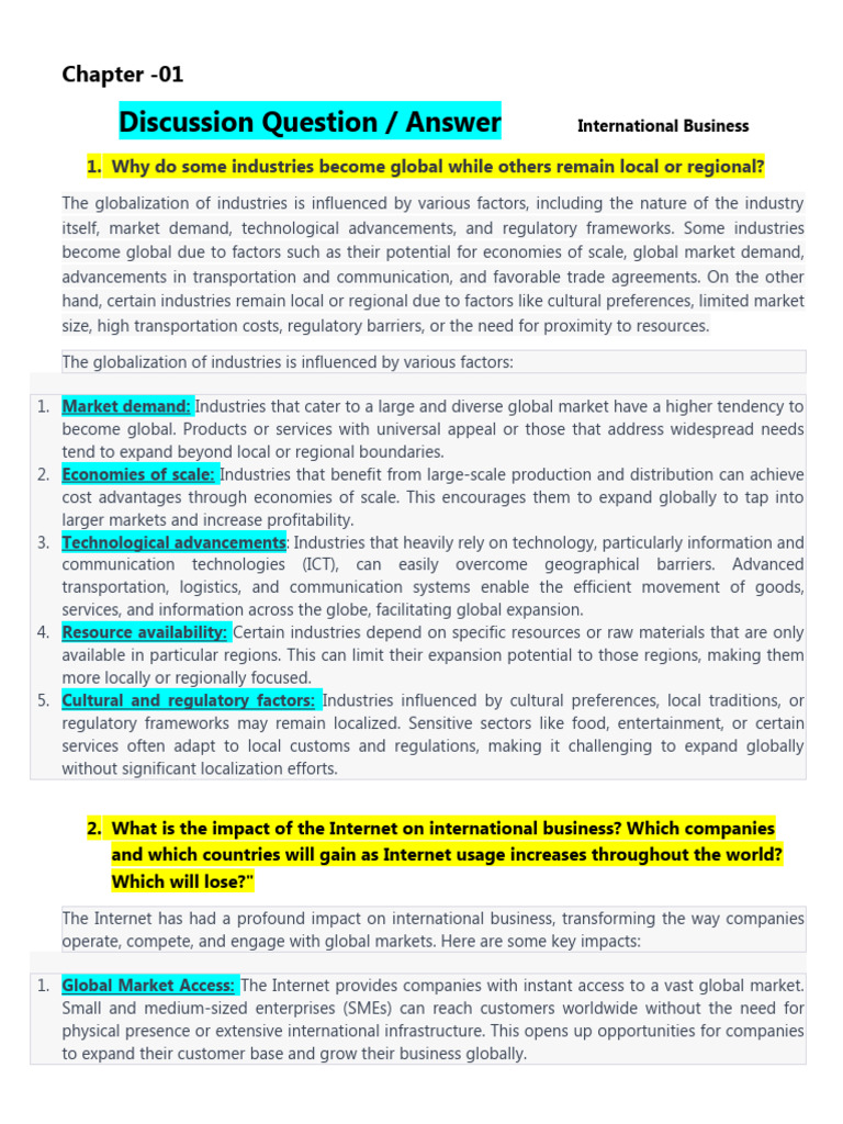 IB Discussion Q A Chap - 01 | PDF | E Commerce | Internet IB Discussion Q A Chap - 01 | PDF | E Commerce | Internet