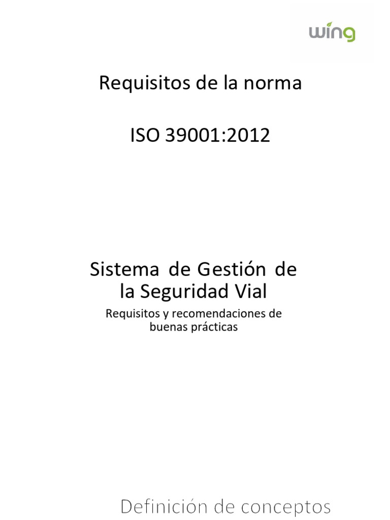 Requisitos ISO 39001 2012 | PDF | Auditoría | Planificación