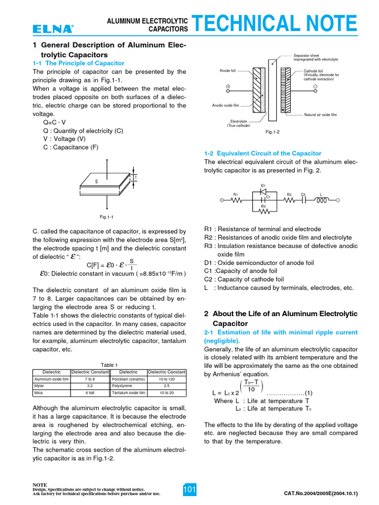 Capacitor Lifetime Estimation Guide | PDF | Capacitor | Anode