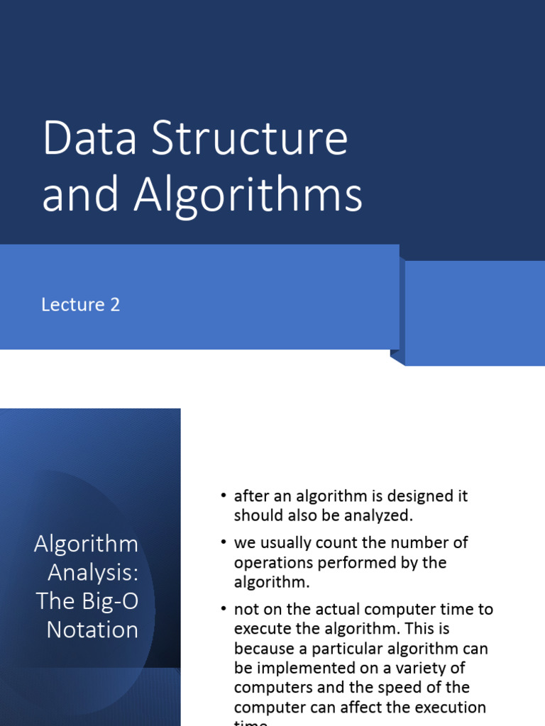 Data - Structure Lecture - 2 | PDF