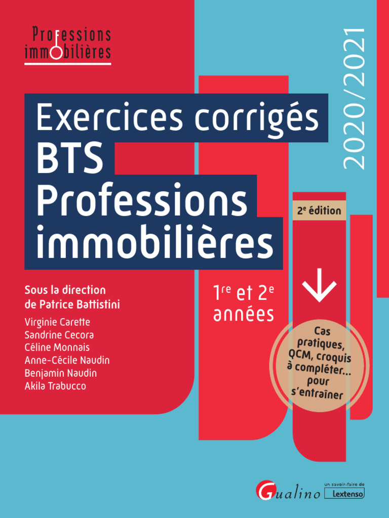 Exercices Corrigés: BTS Professions Immobilières | PDF