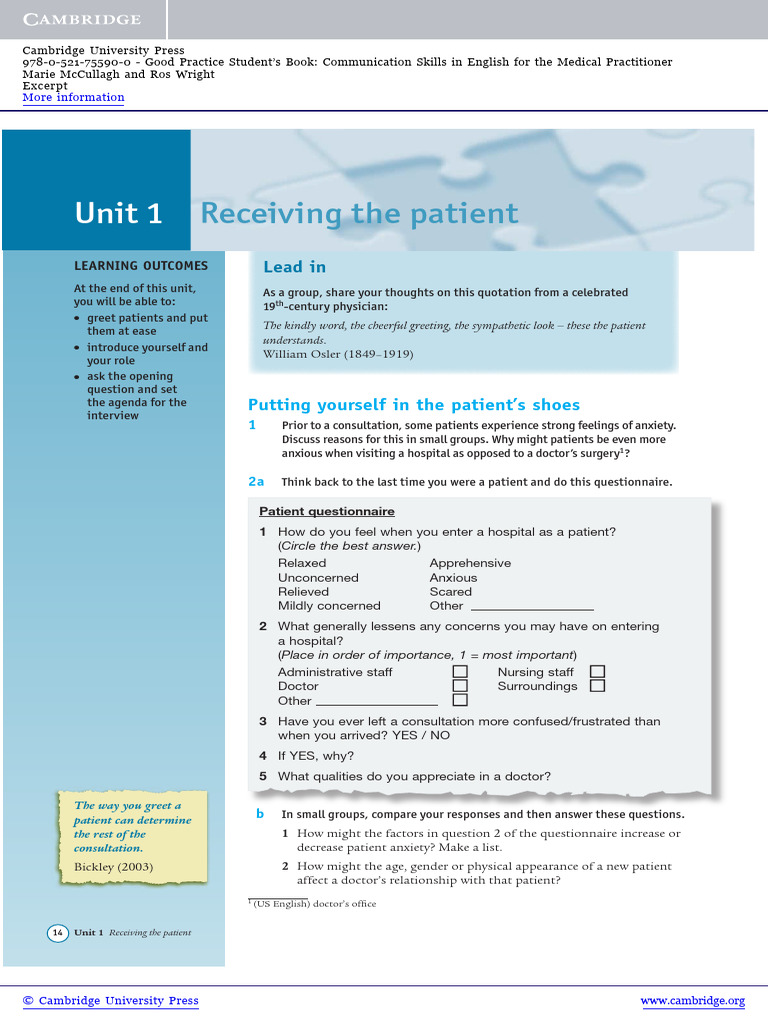 Good Practice Upper Intermediate Students Book Sample Pages | PDF | Physical Examination | Physician
