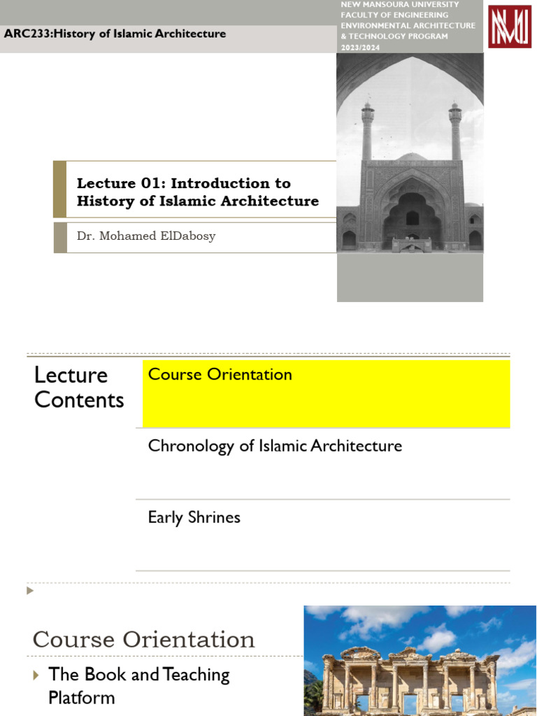 ARC233 Lec01 | PDF | Mosque