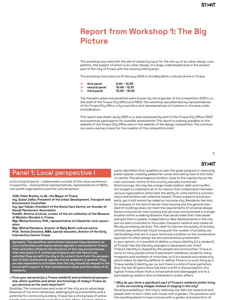 1 Workshop Report | PDF | Urban Planning | Community