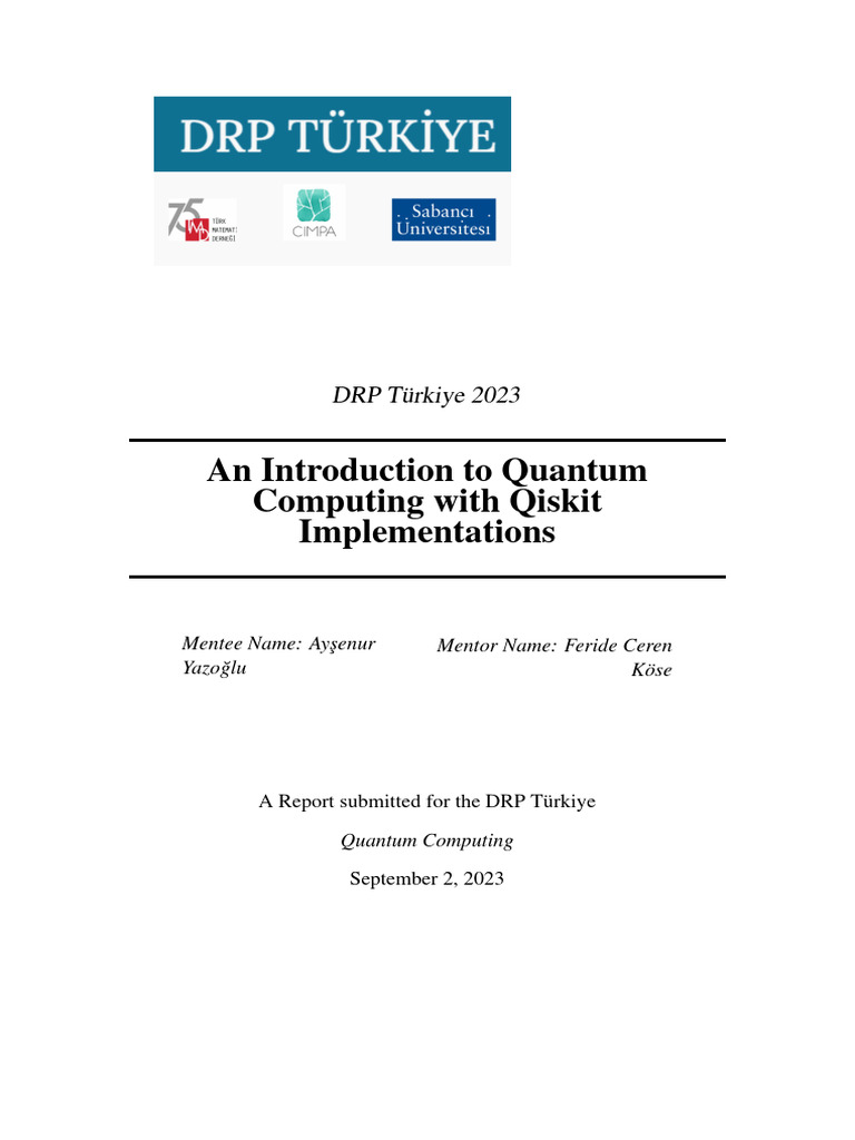 An Introduction To Quantum Computing With Qiskit Implementations Pdf 6181