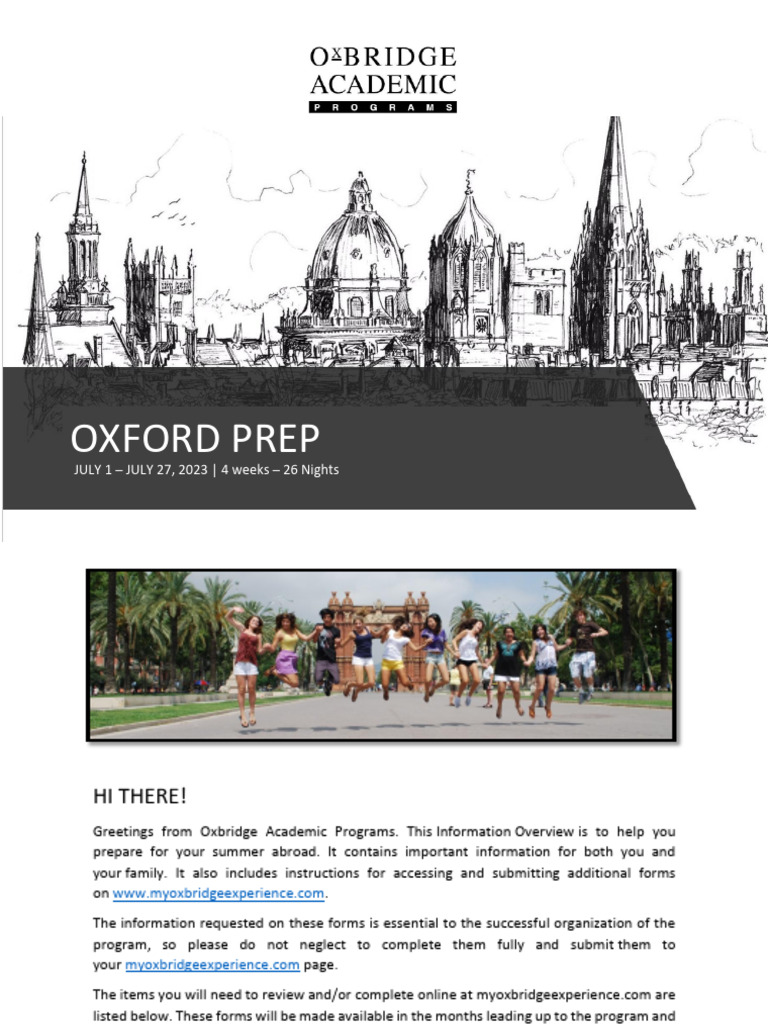Program Information Packet | PDF