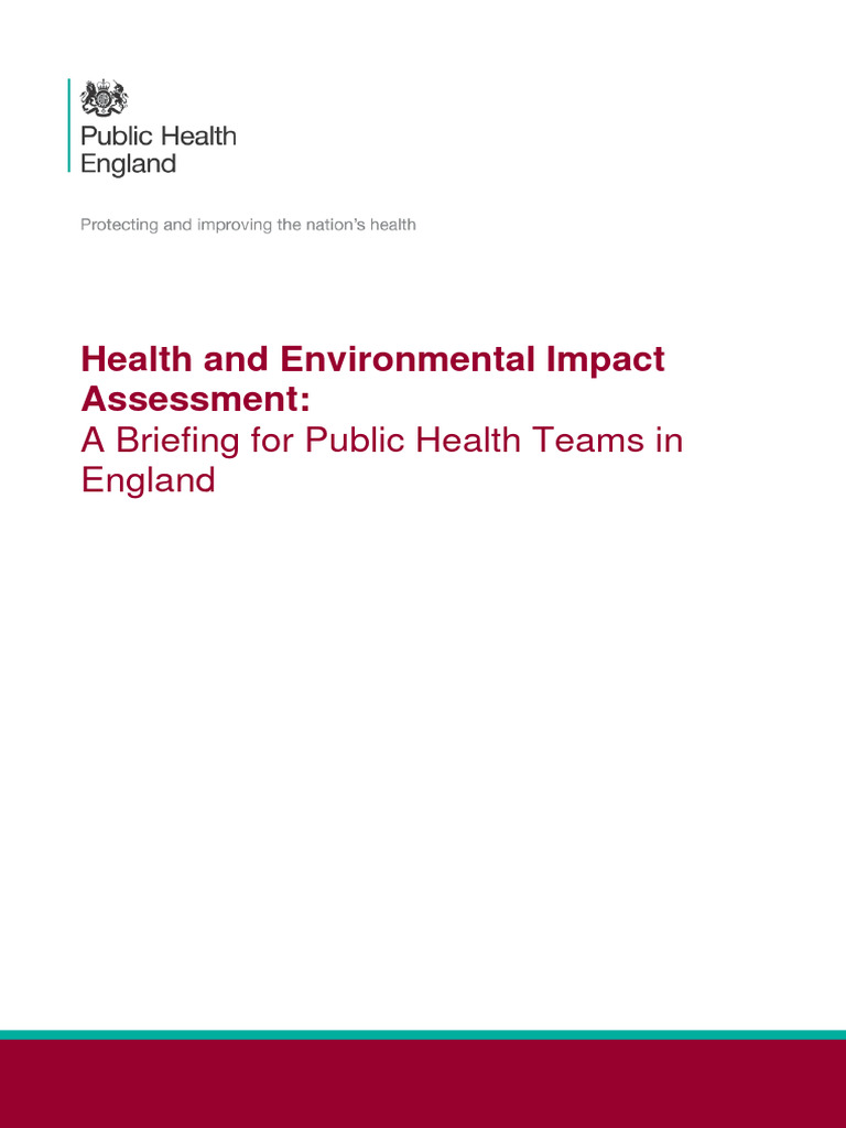 Health and Environmental Impact Assessment | PDF | Environmental Impact ...