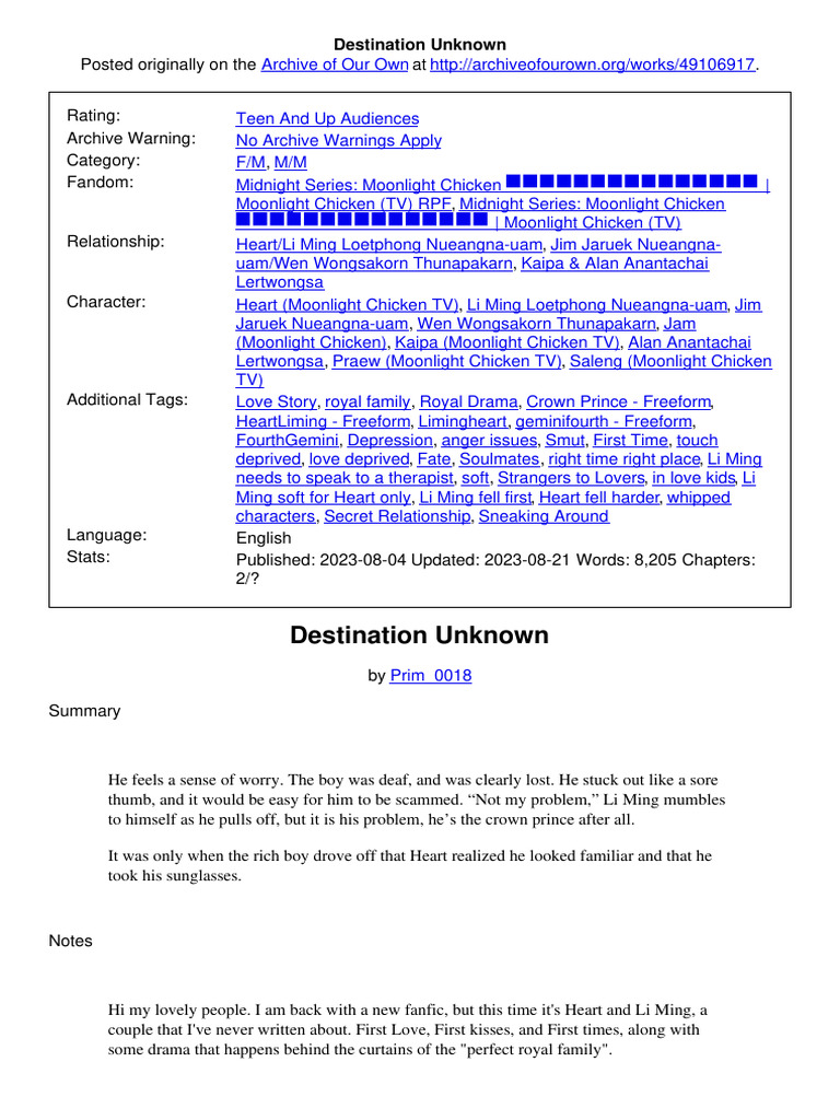 Destination Unknown | PDF