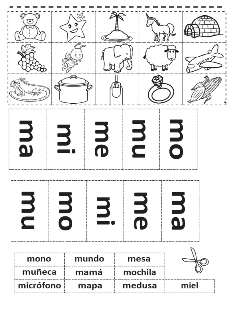Cuadernillo Para Enseñar a Leer (RECORTES) | PDF