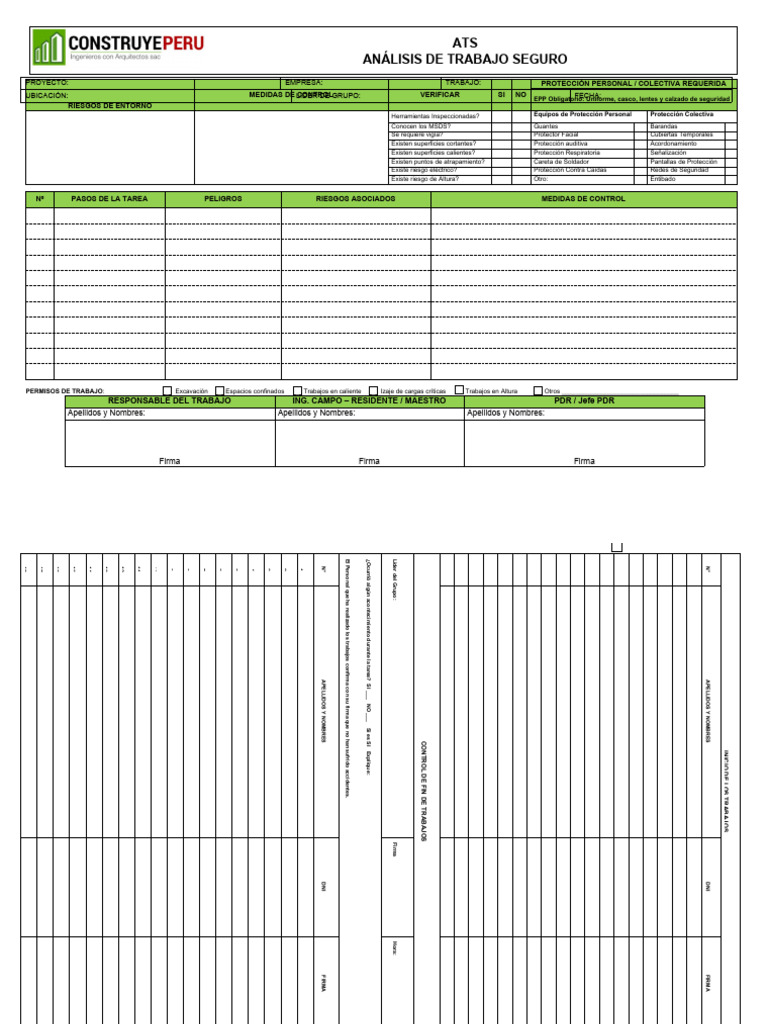 Formato ATS 1 - 35 Semanal | PDF