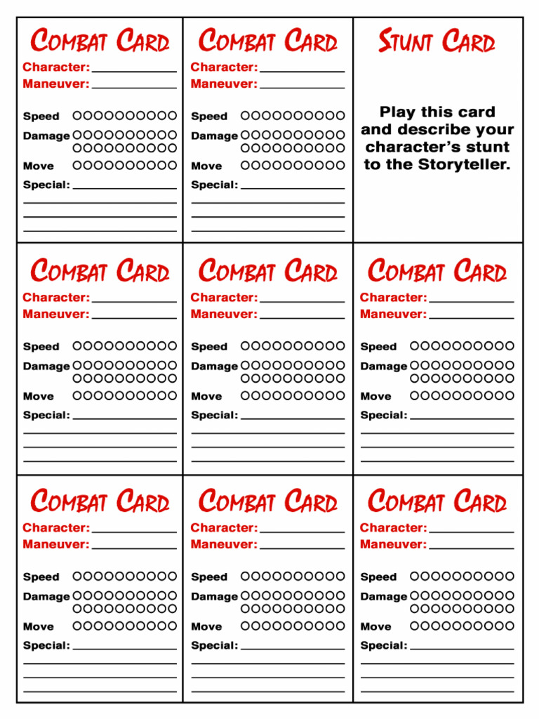 Street Fighter - The Storytelling Game (Combat Cards) | PDF