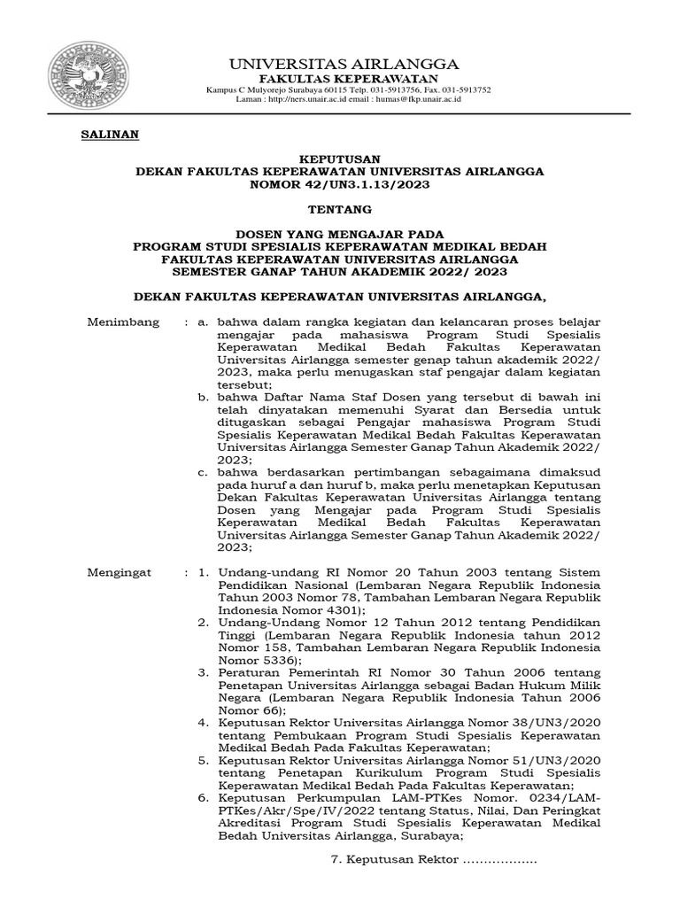 22-23 Genap - SK Mengajar SpKMB-Salin | PDF