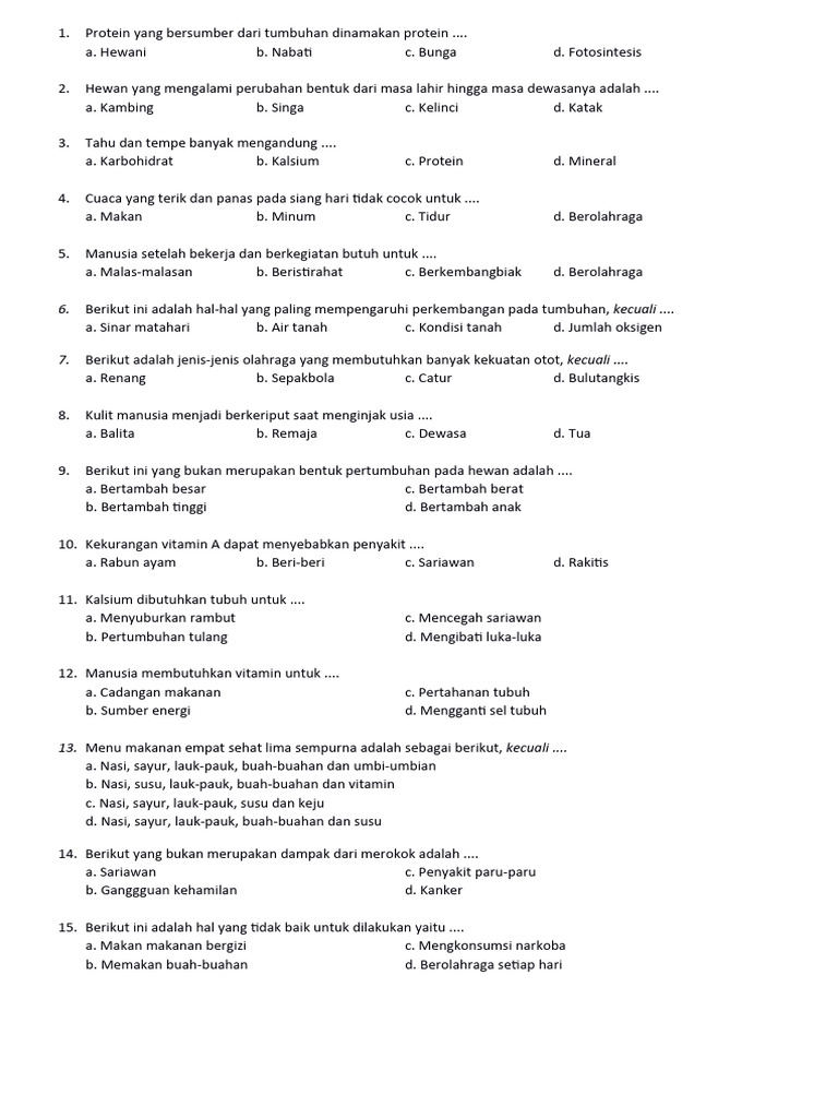 Lembar Kerja Ipa Kelas 3 | PDF