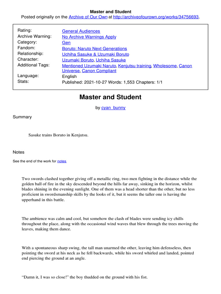 Master and Student | PDF