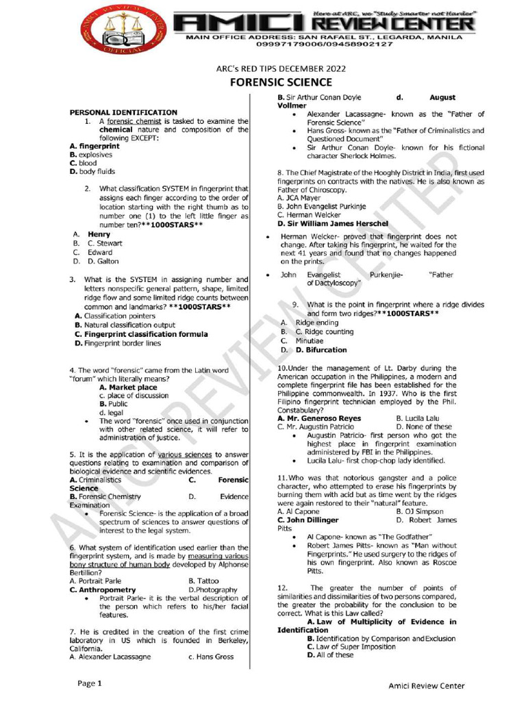 Forensic Sciences Red Tips | PDF