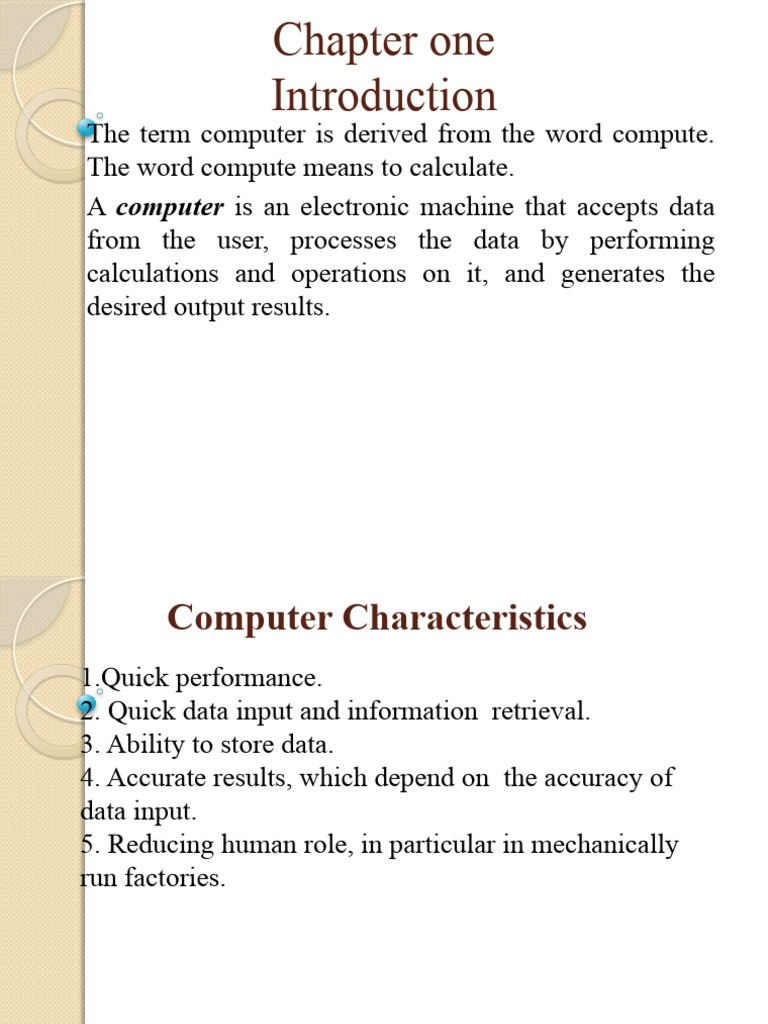 Chapter - 1 | PDF | Computer Data Storage | Input/Output