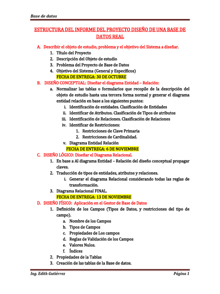 Proyecto Diseño de Base de Datos Real 2023-1 | PDF | Bases de datos | Base de datos relacional