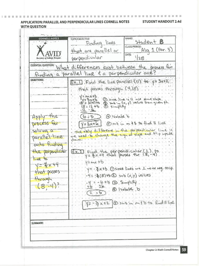 Math Cornell Notes | PDF