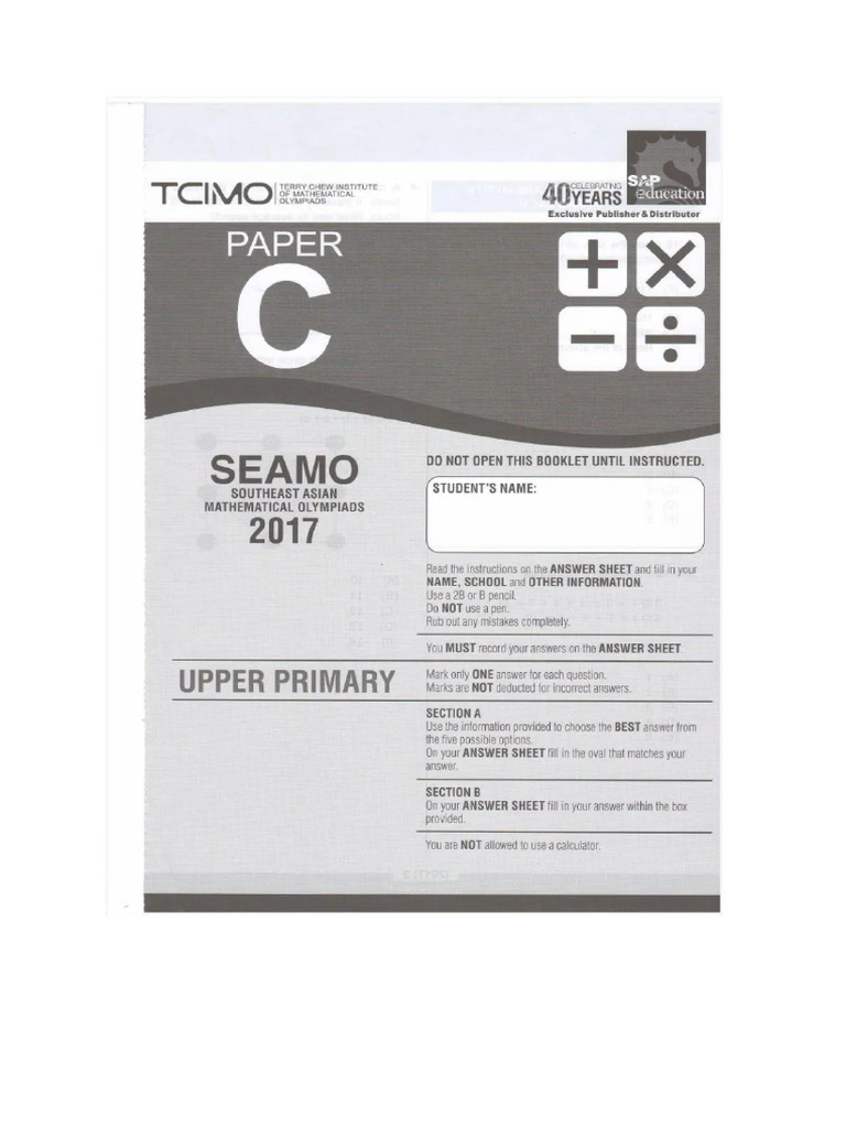 2017 SEAMO Paper C | PDF