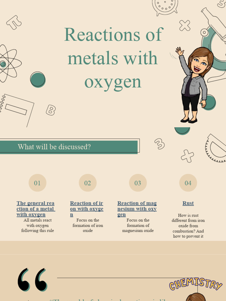 Reactions of Metals With Oxygen | PDF | Magnesium | Rust