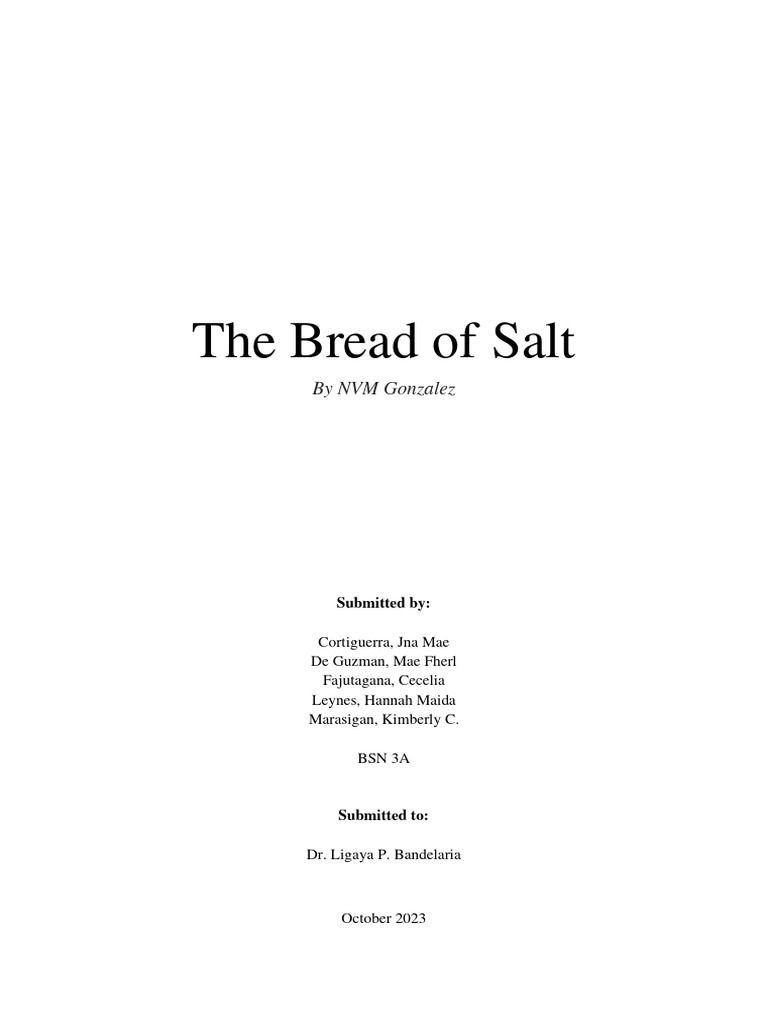 The Bread of Salt-LIT | PDF