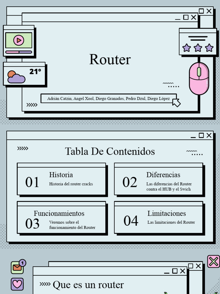 Router Presentación | PDF | Enrutador (Computación) | Red de computadoras