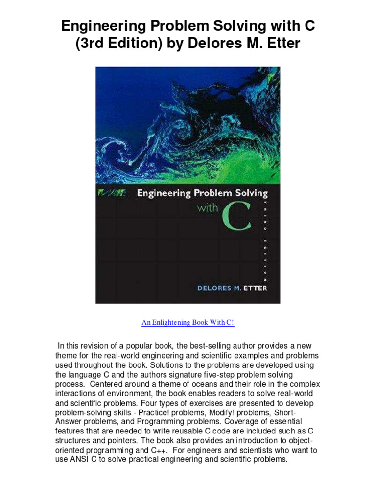 Engineering Problem Solving With C 3rd E | PDF