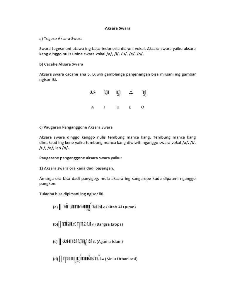 Aksara Swara Pdf Pdf