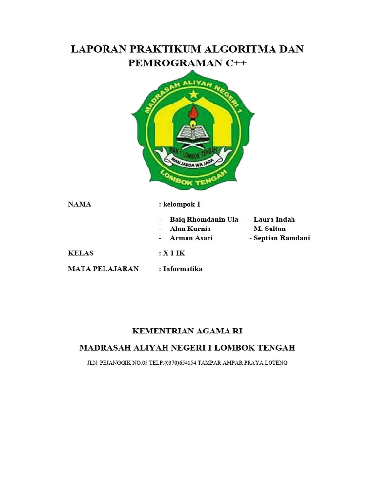Laporan Praktikum Kelompok 1 | PDF