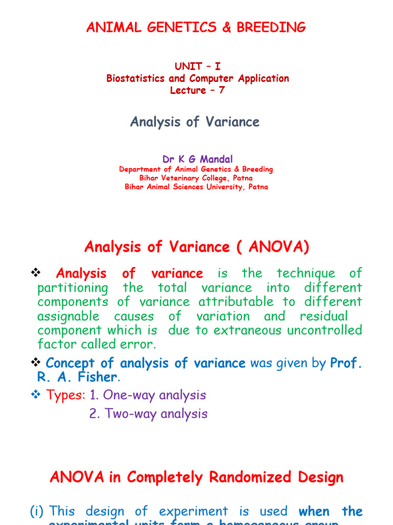 Analysis of Variance | PDF | Analysis Of Variance | Quantitative Research