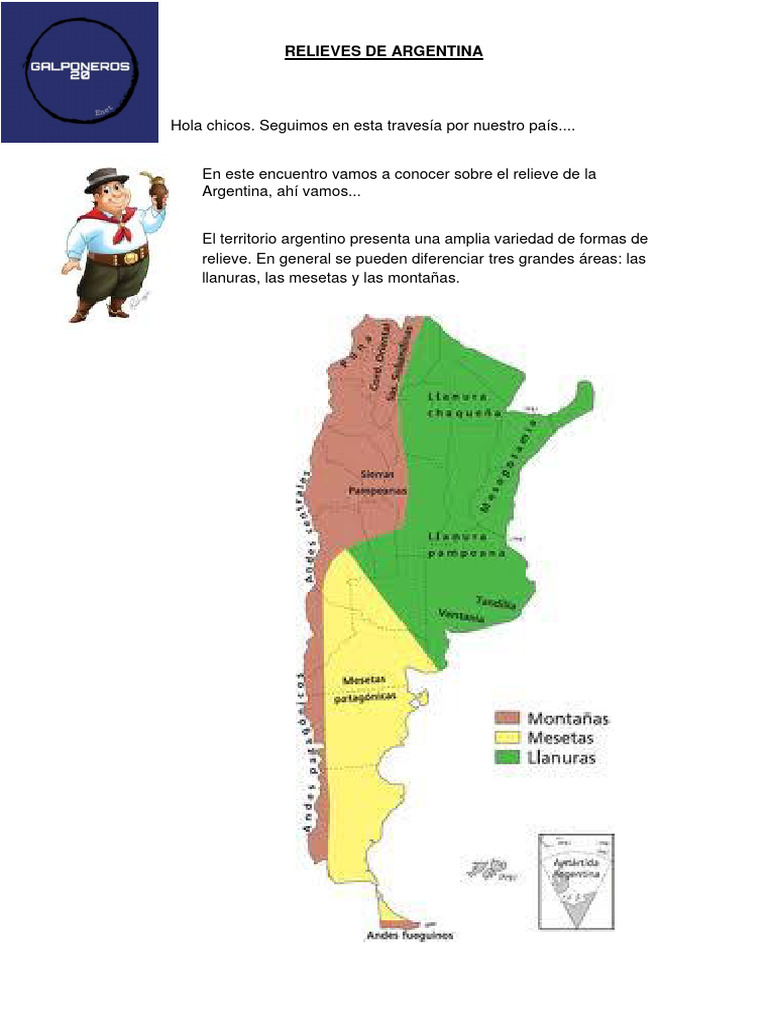 Trabajo Practico N°1 Relieve de Argentina Enet | PDF | Terreno | Montañas