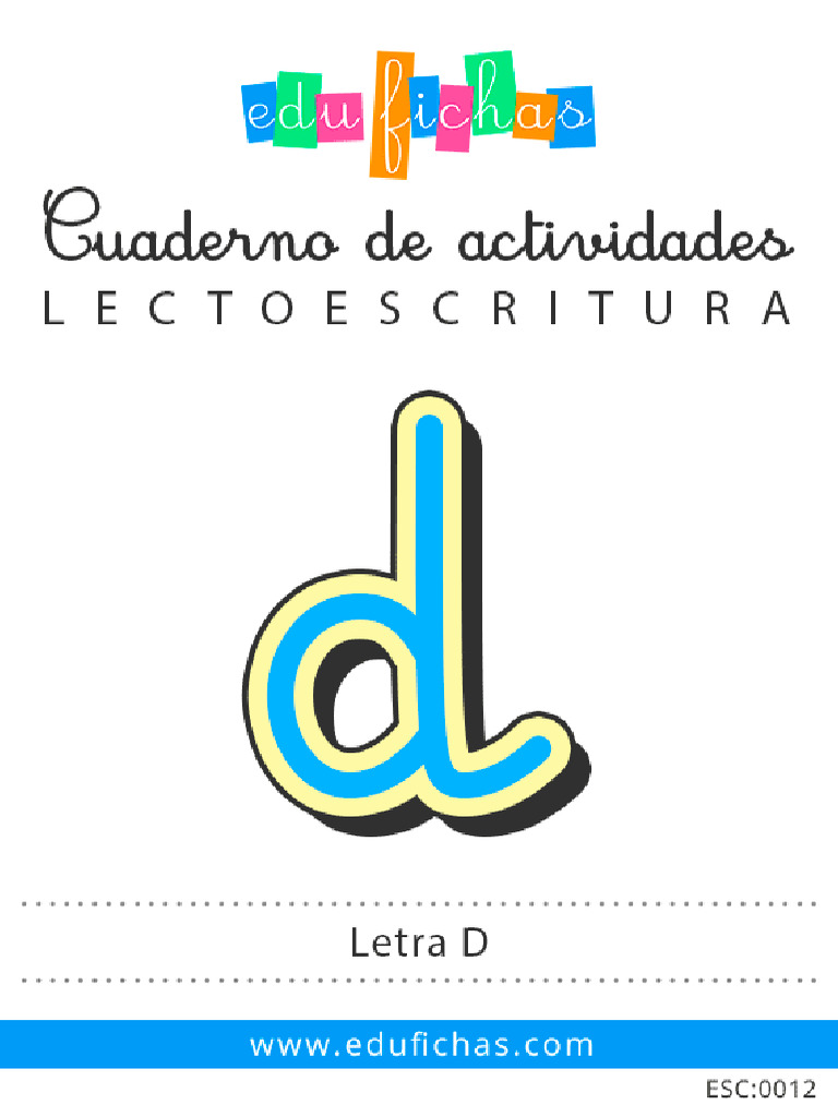 ESC012 Letra d Lectoescritura Edufichas | PDF