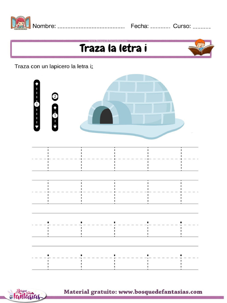 Ejercicios de Palabras Con La Letra I | PDF