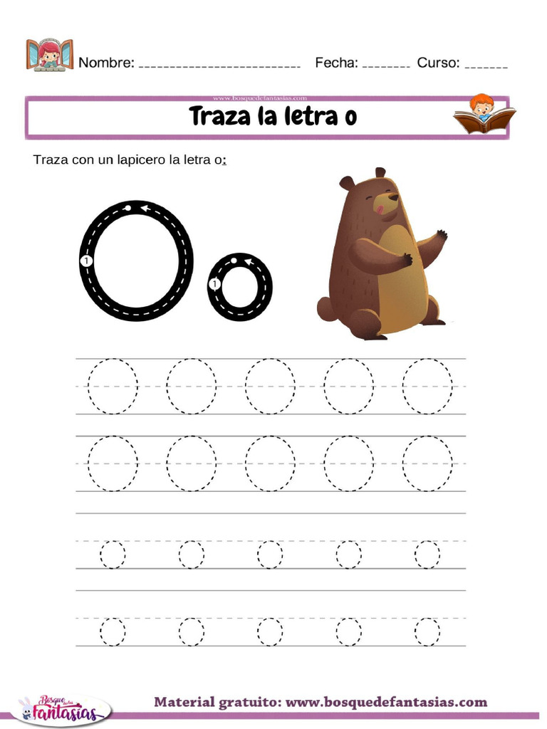 Ejercicios de Palabras Con La Letra o | PDF