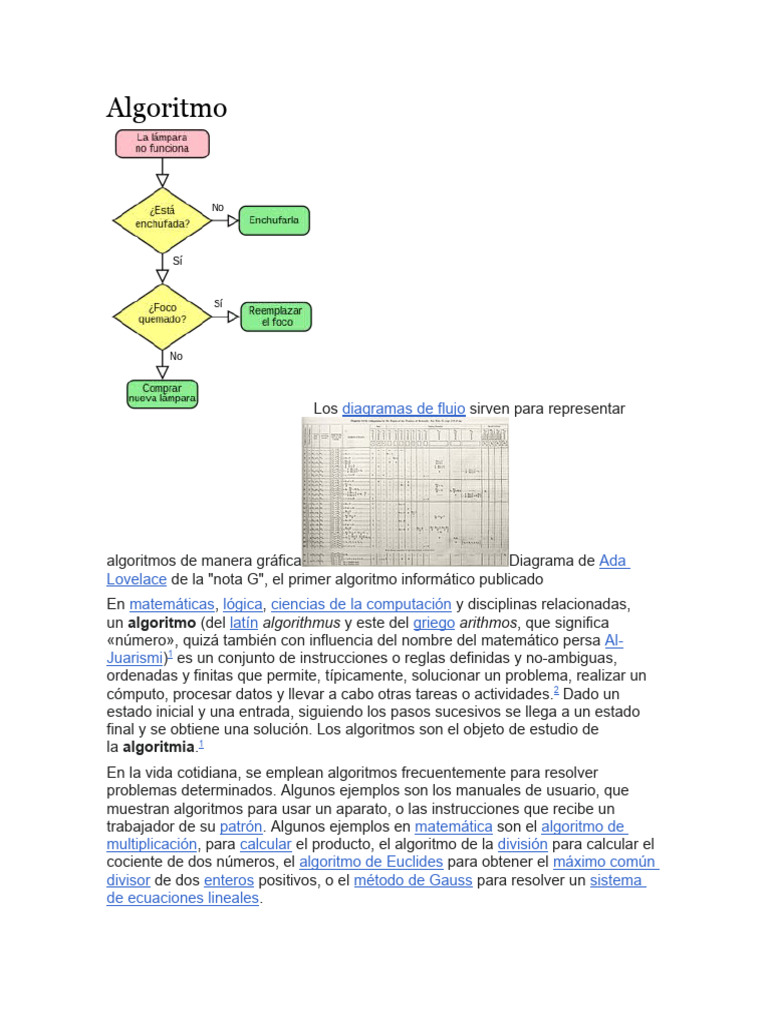 Algoritmo | PDF | Algoritmos | Lenguaje de programación