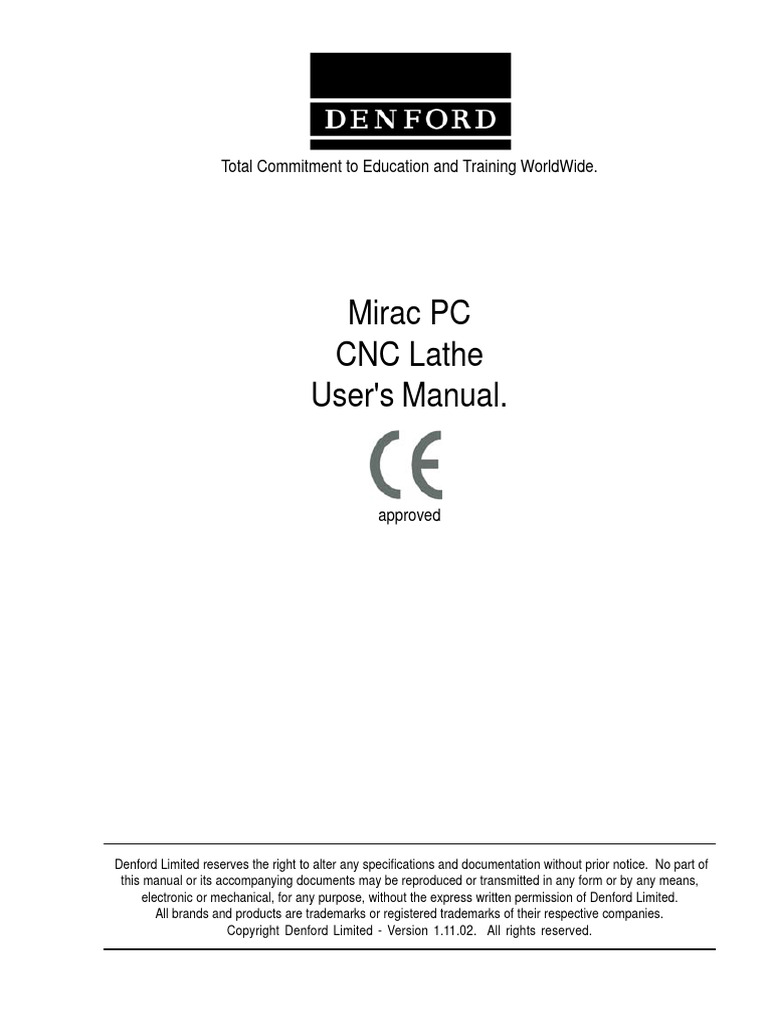 CNC Lathe Unser Manual | PDF | Numerical Control | Personal Computers