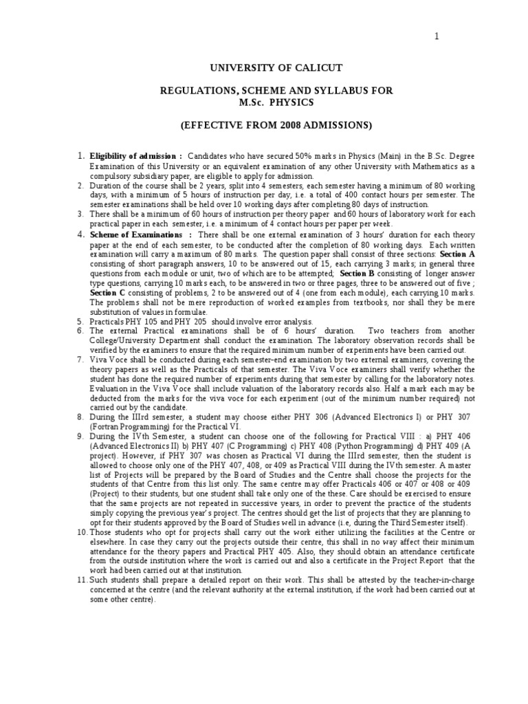 MSC Physics Syllabus | PDF | Group (Mathematics) | Amplifier
