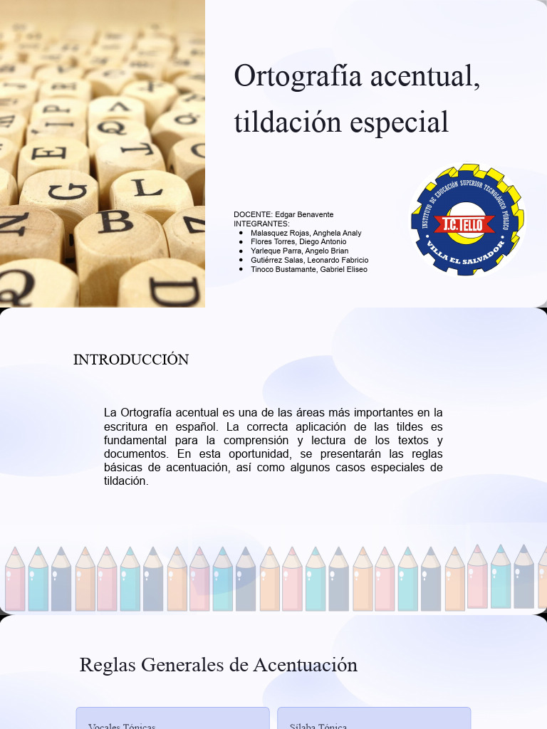 Ortografía Acentual, Tildacion Especial - Exposicion | PDF | Lingüística | Idiomas