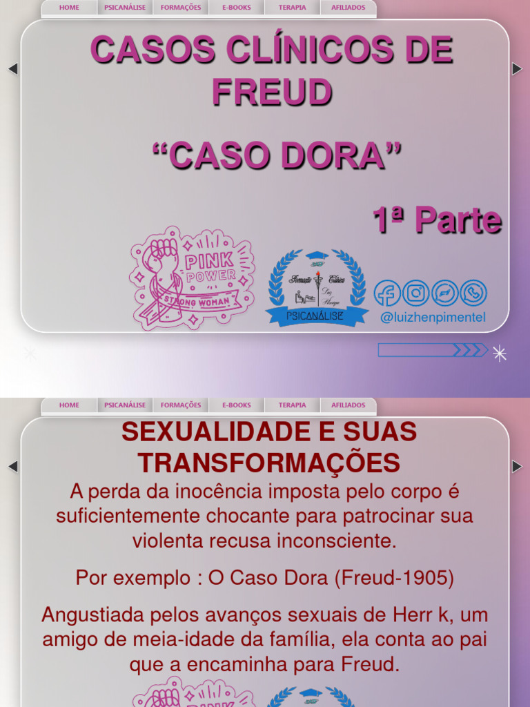 Caso Dora | Download grátis PDF | Sigmund Freud | Psicanálise