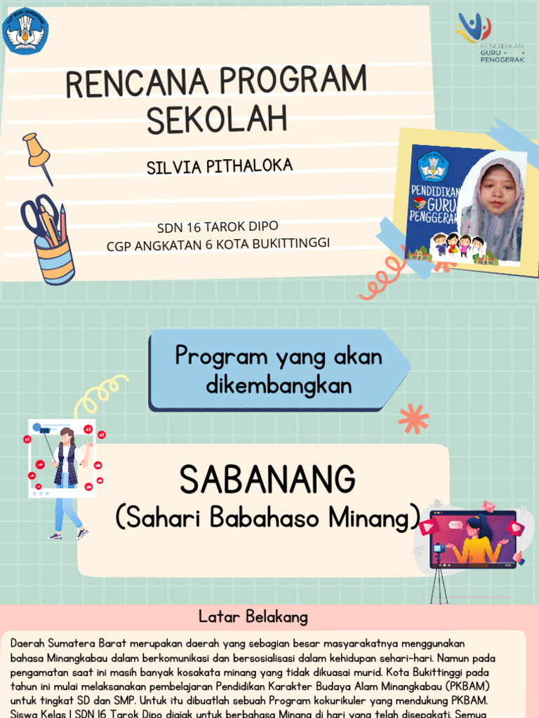 Rencana Program Sekolah | PDF
