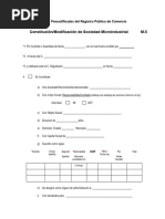 Formas Precodificadas Registro Comercio | PDF | Sociedad de ...