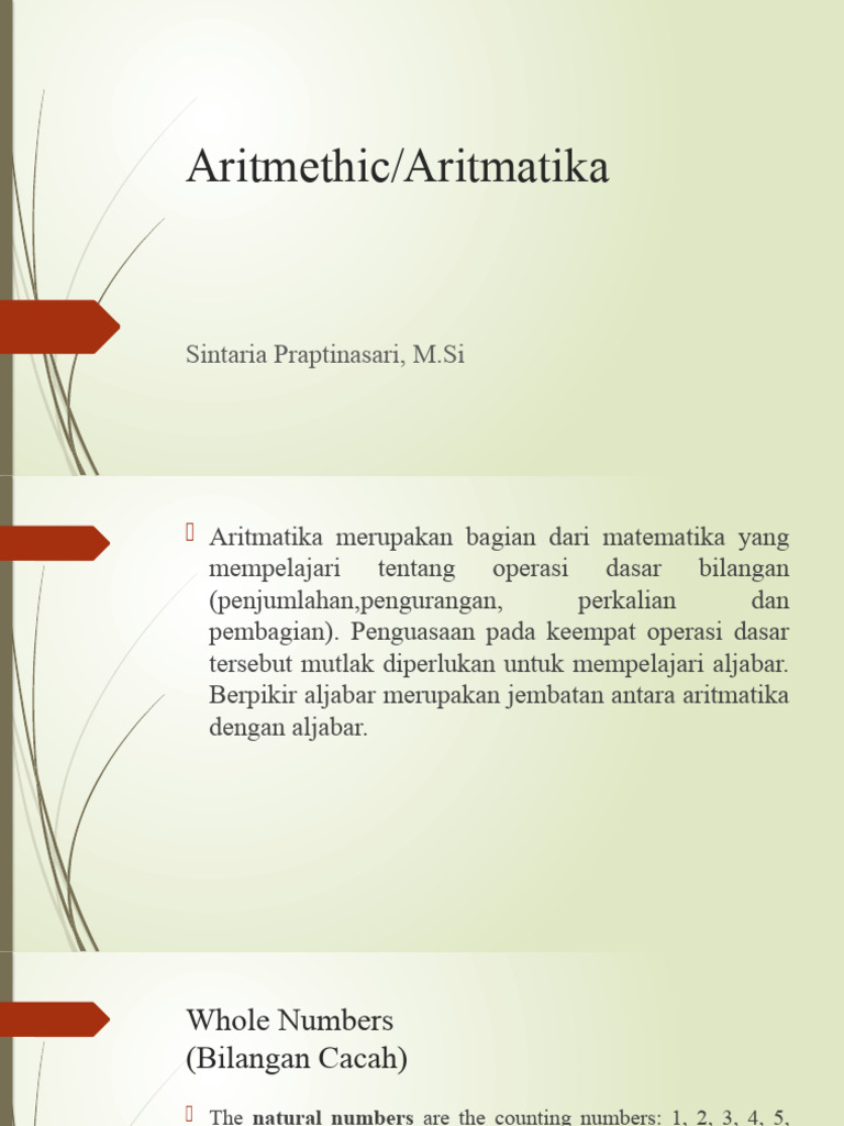 Aritmethic | PDF | Subtraction | Arithmetic